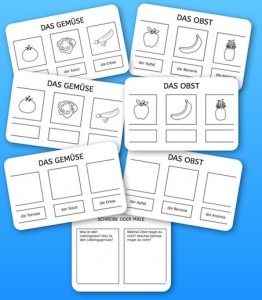 Wortschatz: Obst und Gemüse - ABC und 123 Lehrmittel Unterrichtsmaterialien