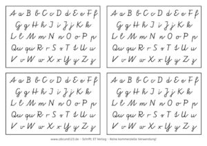 Ausgangsschrift - Vorlage - ABC und 123 Lehrmittel Unterrichtsmaterialien