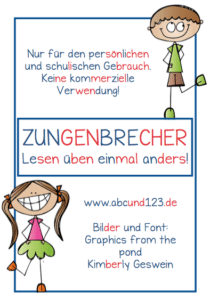 Zungenbrecher! - ABC und 123 Lehrmittel Unterrichtsmaterialien